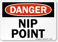 Nip Point Sign OSHA Danger Ships Fast For Free SKU S 2863 MySafetySign Com