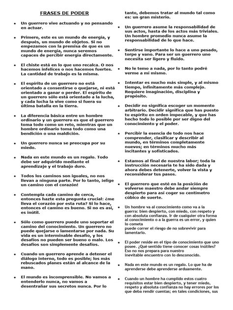 Frases De Poder Pdf Conocimiento