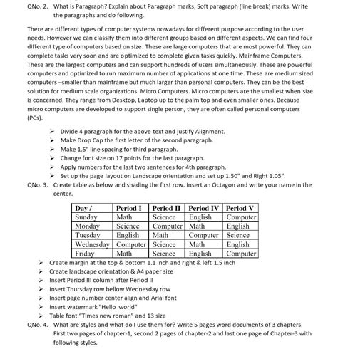 Qno 2 What Is Paragraph Explain About Paragraph Marks Soft Paragraph
