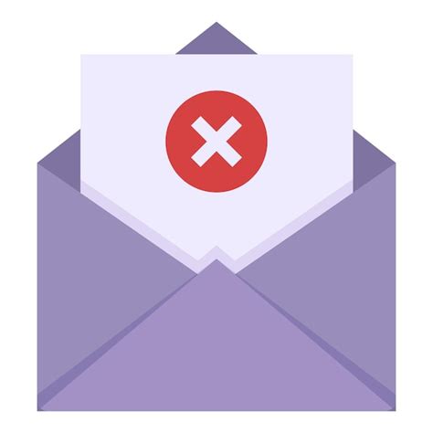 Premium Vector Illustration Of An Envelope With A Red Error Cross