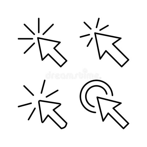 Click Icon Cursor Icon Vector Pointer Sign Stock Vector