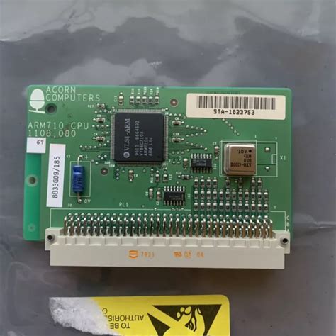 acorn risc pc 40mhz arm710 processor card cpu £44 99 picclick uk
