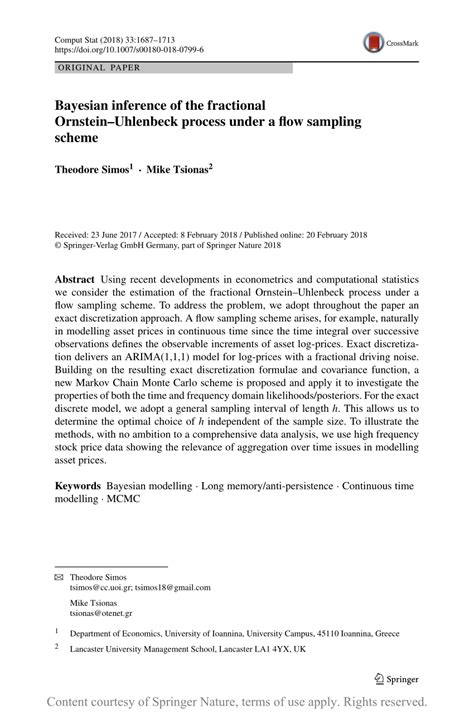 Bayesian Inference Of The Fractional Ornstein Uhlenbeck Process Under A