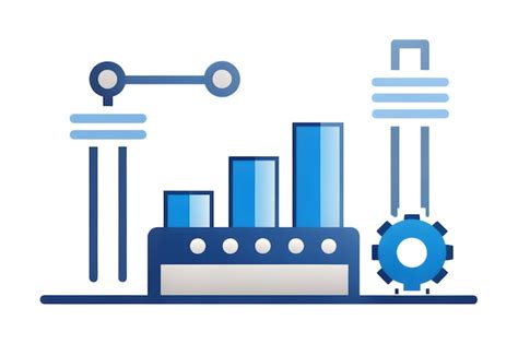 Premium Photo 3d Ai Data Analysis Icon With Production Line Concept For Manufacturing Isolated
