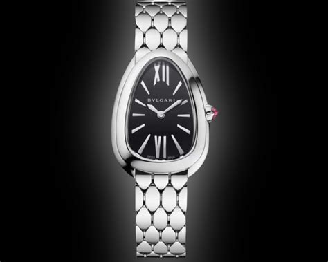 Bulgari Serpenti Seduttori Black Dial Stainless Steel 330 Mm Quartz