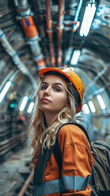 Female Engineers Inside An Underground Infrastructure In A Modern City