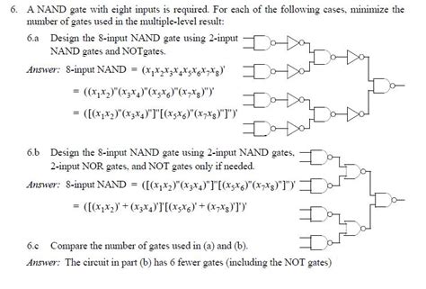 Solved A NAND Gate With Eight Inputs Is Requi SolutionInn