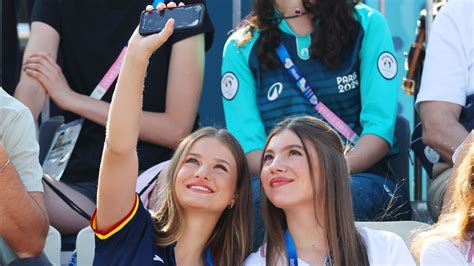 Sisters Princess Leonor And Infanta Sofia Hit The Paris Olympics Take Selfies Meet Rafael