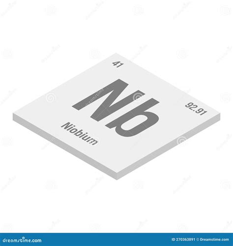 Niobium Nb Periodic Table Element Royalty Free Illustration