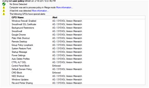 Adsysvol Version Mismatch Gpos Not Applying Windows Spiceworks