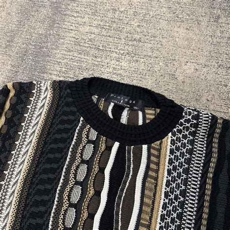 Vintage Coogi Style 3d Knit Sweater 1990s Protege Depop