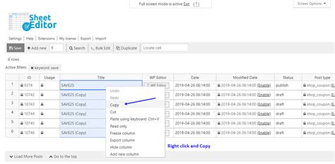 how to export woocommerce coupons to a csv file