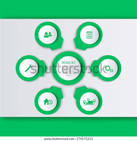 Cost Structure Infographic Elements Icons Green Stock Vector Royalty Free Shutterstock