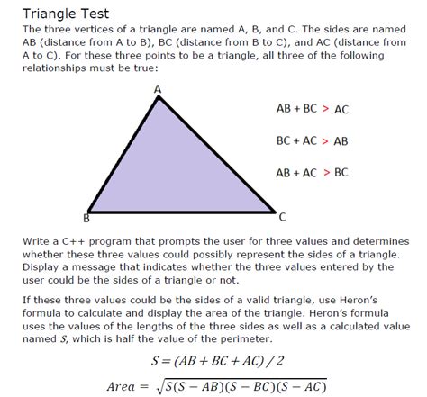 Solved Triangle Test The Three Vertices Of A Triangle Are Chegg Com