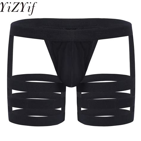 Yizyif 패션 섹시한 남성 비키니 G 스트링 끈 팬티 콕 하네스 벌지 파우치 다리 링 게이 남성 란제리 속옷 Aliexpress
