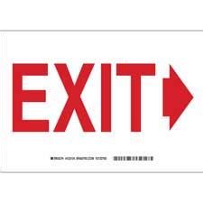 Exit Right Arrow Sign Brady BradyID Com