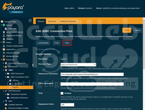 setup jdbc connection pooling with accuweb cloud guide