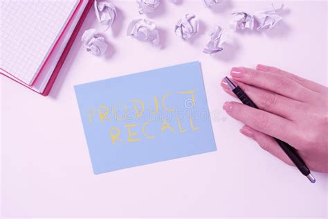 Text Showing Inspiration Product Recall Business Showcase Request To