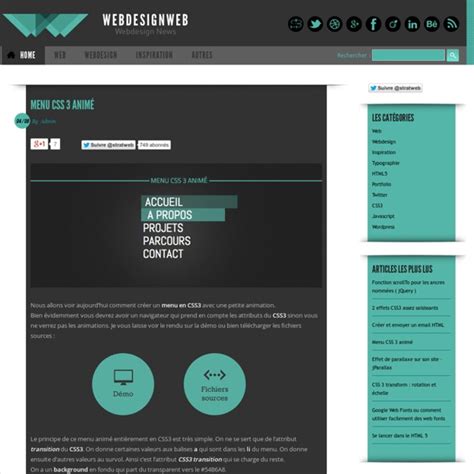 Menu Css 3 Animé Pearltrees