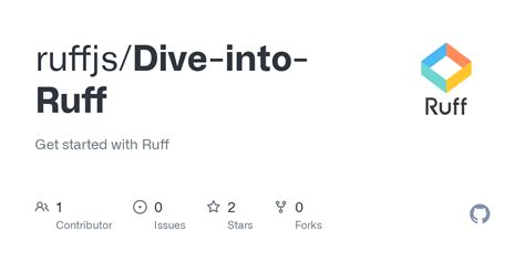 GitHub Ruffjs Dive Into Ruff Get Started With Ruff