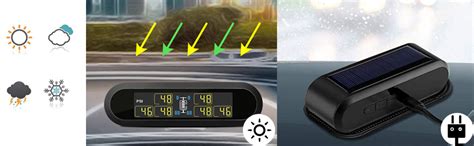 B Qtech Tire Pressure Monitoring System RV Solar Wireless TPMS High Brightness For Trailer