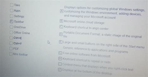 tiles displays options for customizing global windows settings apps a