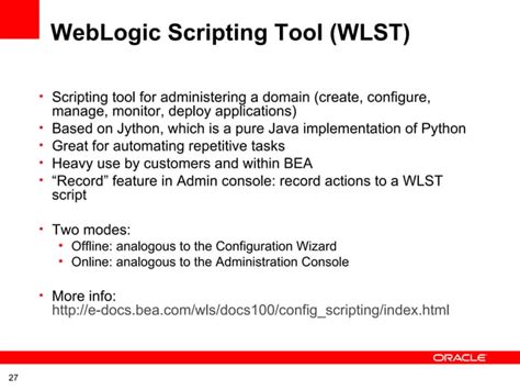 Oracle Weblogic Server Basic Concepts Ppt