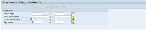Fnwfrep Sap Tcode Release Workflow Synchronization