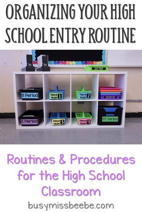 High School Classroom Procedures Organize Your Entry Routine