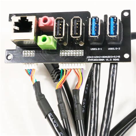 Pc Computer Case Front Panel Usb 30 And 20 Audio Ports Cable For