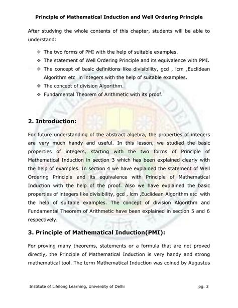 Solution Principle Of Mathematical Induction And Well Ordering