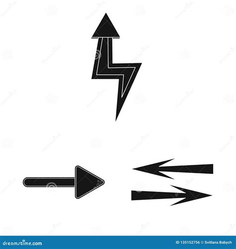 Isolated Object Of Element And Arrow Logo Set Of Element And Direction Stock Vector