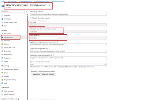 Private Endpoint And Direct Line App Service Extension Configuration With