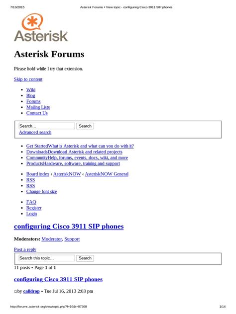 configuring cisco 3911 sip phones pdf internet forum session initiation protocol
