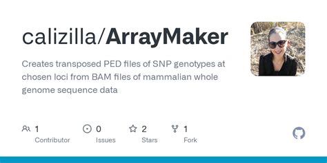 Github Calizilla Arraymaker Creates Transposed Ped Files Of Snp Genotypes At Chosen Loci From