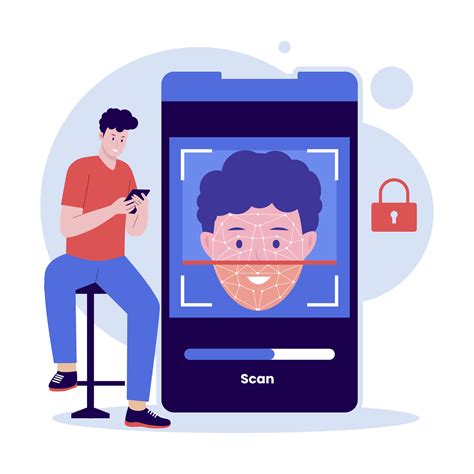 Face Recognition Illustration Flat Design 21347251 Vector Art At Vecteezy