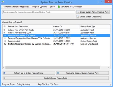 Create Restore Point
