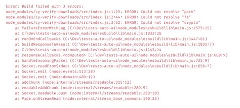 Errors For Initialize The Module Path Fs And Crypto Missing · Issue