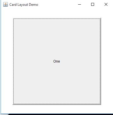 The Card Layout Demonstration Program