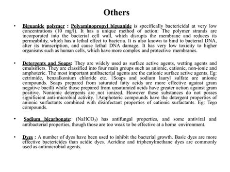 Classification Of Disinfectants Pptx