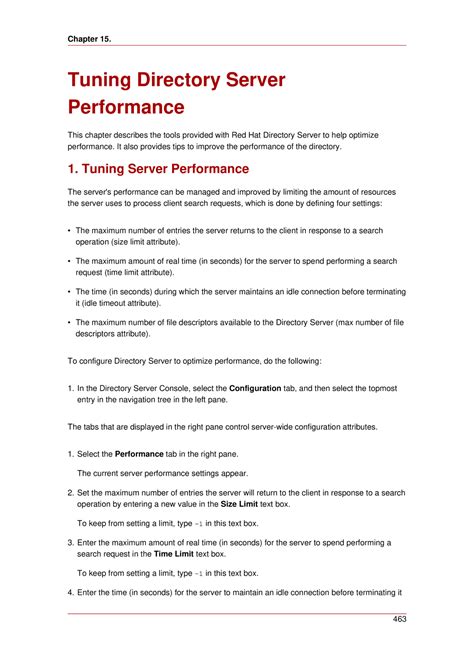 tuning server performance hp ux red hat direry server software