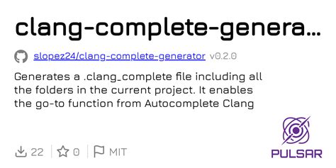 Clang Complete Generator