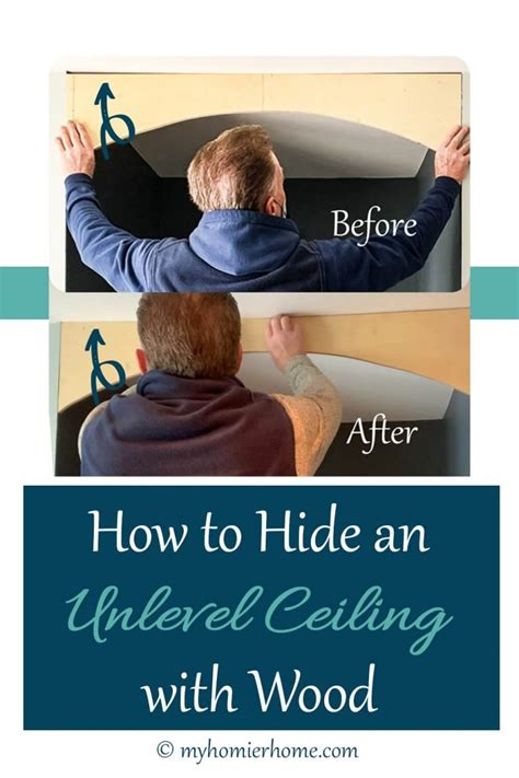 How To Hide An Unlevel Ceiling With Wood My Homier Home
