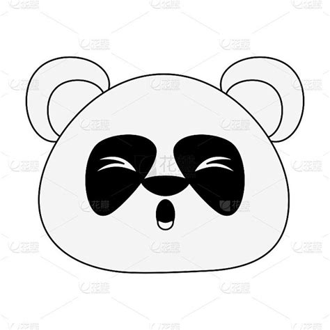 可爱的熊猫熊卡通