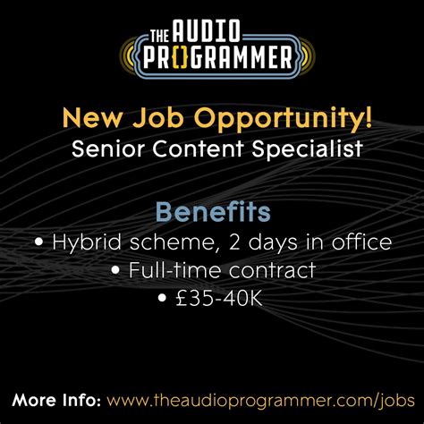 The Audio Programmer On Linkedin Are You An Experienced Content