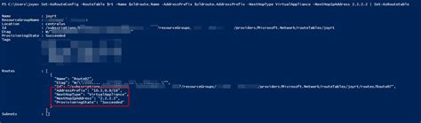 Azure Route Table Modification With Powershell Stack Overflow