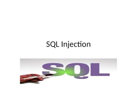 ppt sql injection o que é sql injection o sql injection é a