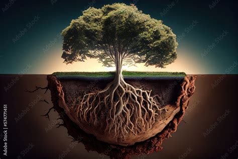 The Underground World Of The Tree Roots System Is A Complex Network Of