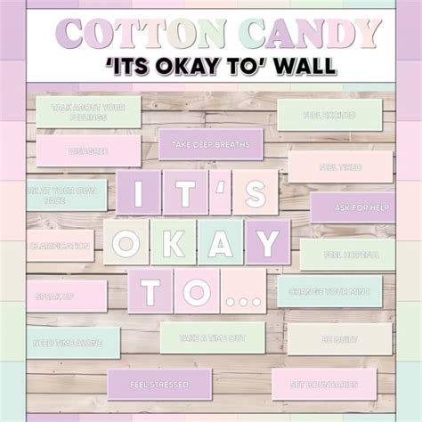 Cotton Candy Its Okay Posters Classroom Kindness And Acceptance