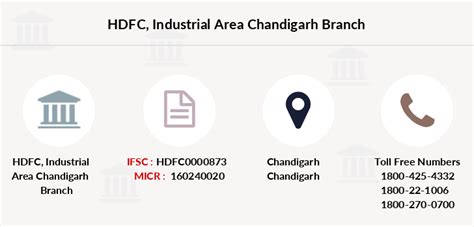 HDFC Industrial Area Chandigarh IFSC Code HDFC0000873